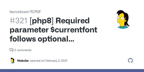 Php8 Required Parameter Currentfont Follows Optional Parameter