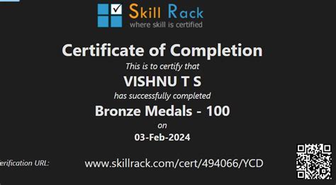 skillrack rmkcet coding t s vishnu