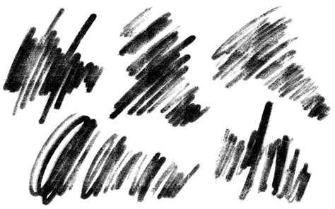 세련된 손으로 거친 브러시 스트로크를 그립니다 무료 벡터