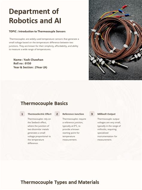 Robot Sensor Ppt 1 1 Pdf Thermocouple Electricity