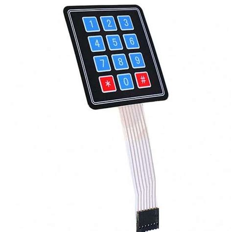Buy 4x3 Matrix Membrane Switch Keypad 12 Keys Online Fast Shipping Shokitech