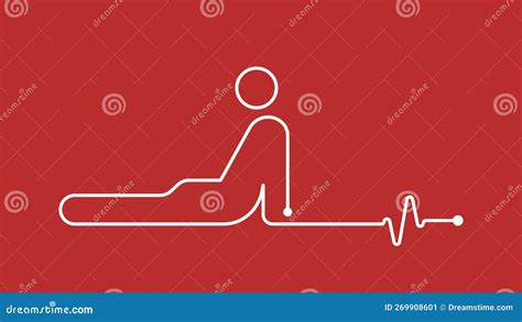 Cardiogram Icon A Simple Line Drawing Of An Apparatus For Measuring