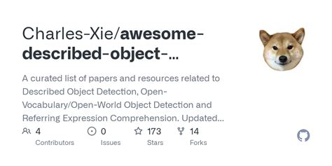 Github Charles Xie Awesome Described Object Detection A Curated List Of Papers And Resources