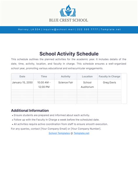 Free Aesthetic School Schedule Template To Edit Online