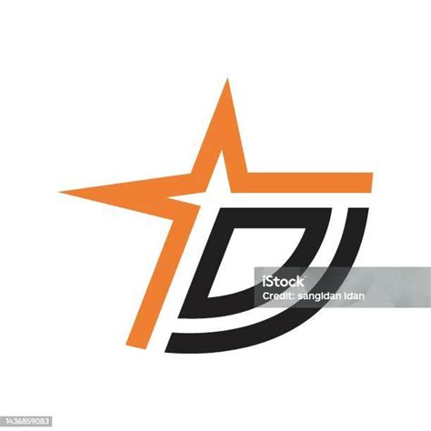 D 편지 별 아이콘 벡터 일러스트 레이 션 개념 디자인 서식 파일 스포츠에 대한 스톡 벡터 아트 및 기타 이미지 스포츠