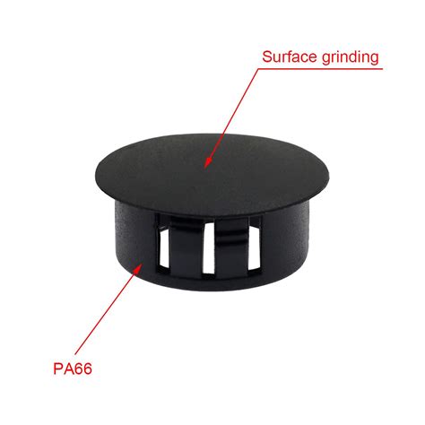 Suiwotin 30pcs 25mm1 Black Hole Plugs Plastic Flush