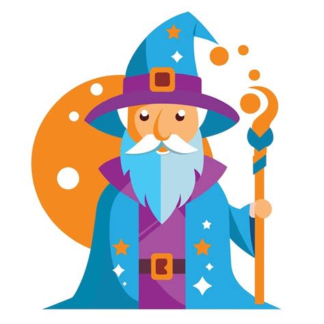 Fantastic Wizard Character Icon Set Premium Ai Generated Vector