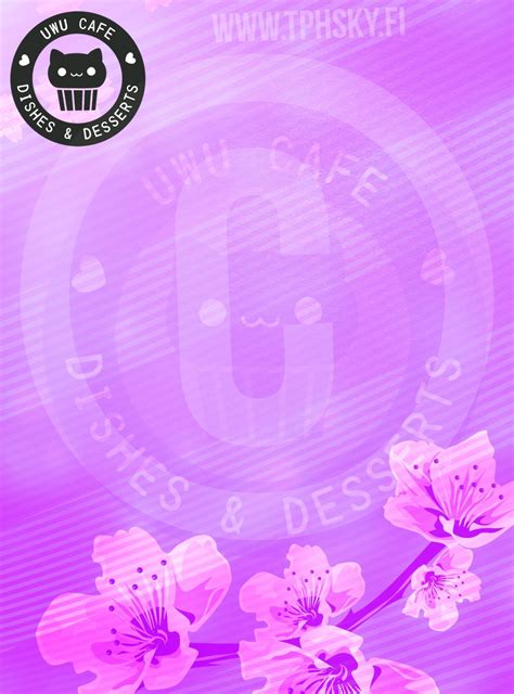Uwu Cafe Poster Set Tphs Sky