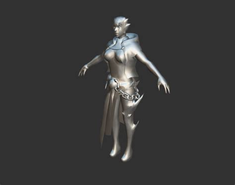 Artstation Demon Mutant Girl Game Assets