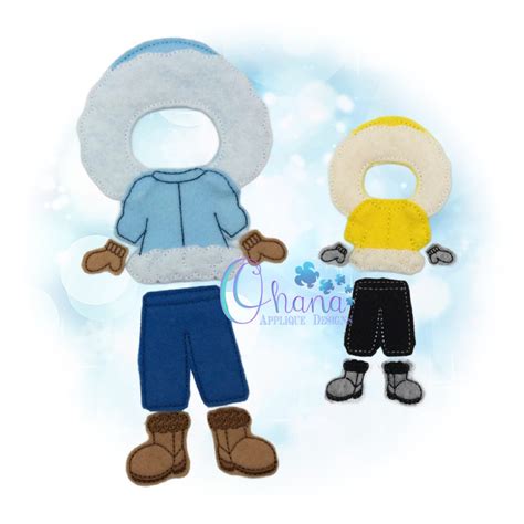 Unpaper Doll Short Parka Outfit Embroidery Design Ohana Applique Designs