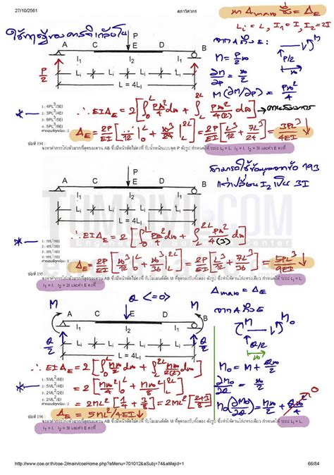 เฉลยขอสอบสามญวศวกร วชา Theory of Structures เฉลยโดย อ ดอน สอนกาน ภาควศวกร