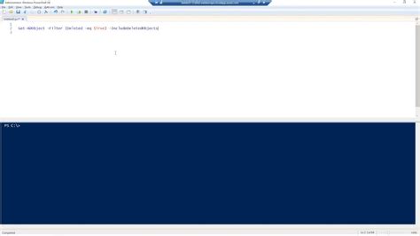 Restore Deleted Objects In Active Directory
