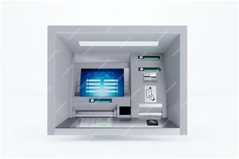 premium photo atm isolated on white background 3d rendering