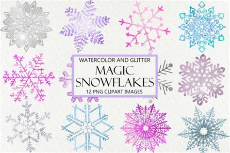 1 Magic Snowflake Clipart Designs And Graphics