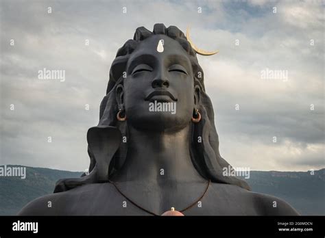 Adiyogi Shiva Statue From Unique Different Perspectives Image Is Taken