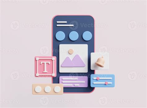 3d Mobile App Development Mobile Web Design And User Interface Optimization Concept 3d