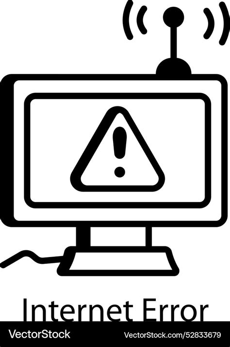 Internet Error Royalty Free Vector Image Vectorstock