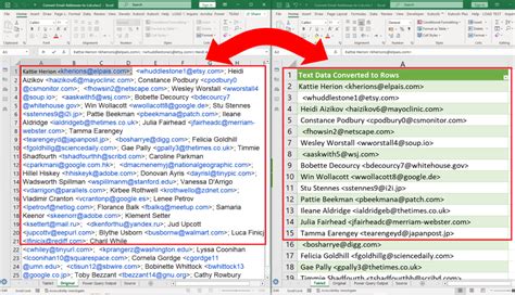 how to convert text to rows in excel spreadcheaters