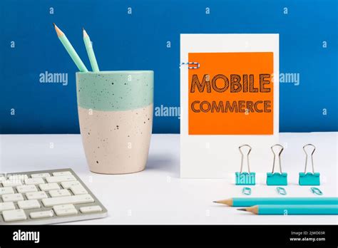 Conceptual Display Mobile Commerceusing Mobile Phone To Conduct Commercial Transactions Online