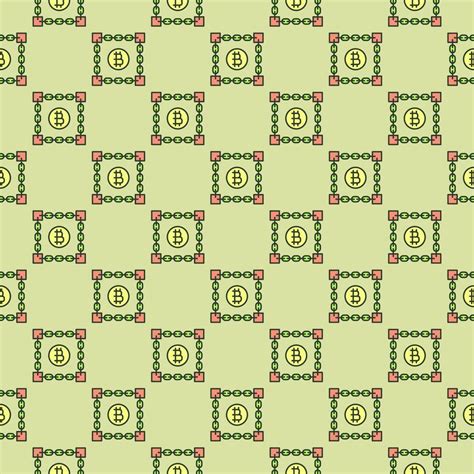 Blockchain Technology Bitcoin Cryptocurrency Colored Seamless Pattern 43194981 Vector Art At