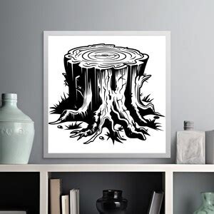 TREE STUMP SVG Tree Stump Trunk Svg Files For Cricut Timber Stump Trunk Clipart Laser Cut