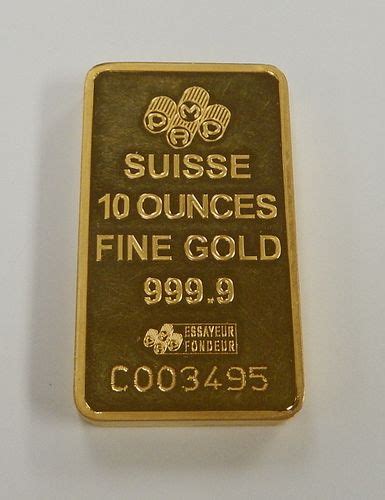 Pamp Suisse Fine Gold 10 Troy Oz Bar Sold At Auction On 28th January