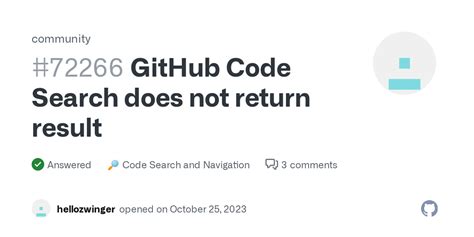Github Code Search Does Not Return Result · Community · Discussion