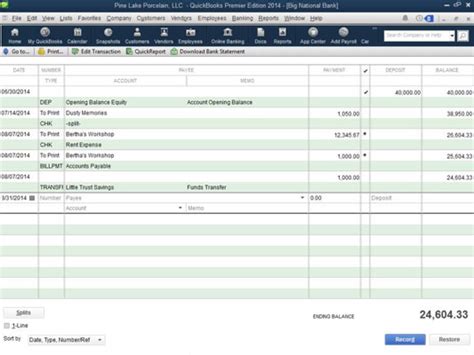 How To Record Register Transactions In QuickBooks Dummies