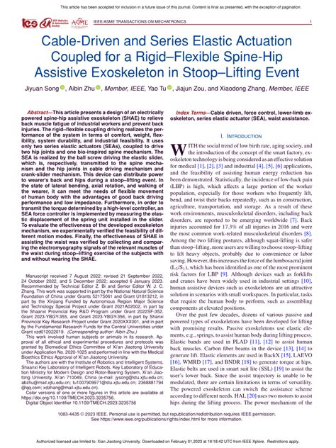 pdf cable driven and series elastic actuation coupled for a rigid
