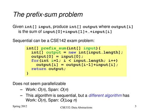 CSE Data Abstractions Lecture Parallel Prefix Pack And Sorting Dan Grossman Spring Ppt