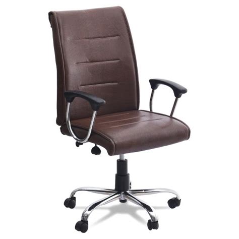 Grato Medium Back Ergonomic Office Executive Chair Dark Brown At Rs