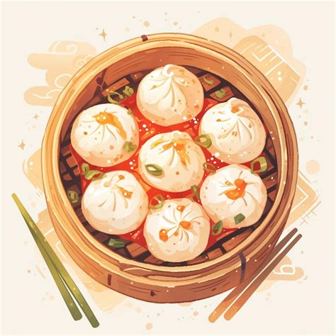 Premium Vector Cantonese Dim Sum And Traditional Guangzhou Cuisine