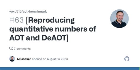 Reproducing Quantitative Numbers Of Aot And Deaot Issue Yoxu Aot Benchmark Github