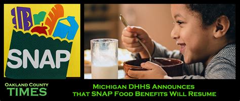 Michigan Dhhs Announces That Snap Food Benefits Will Resume Oakland