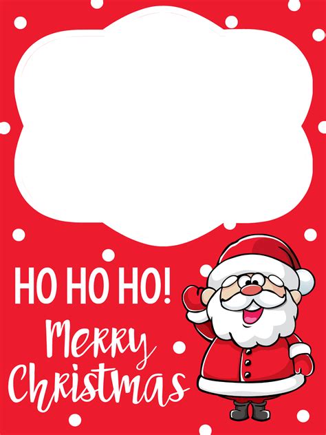 Printable Cute Christmas T Card