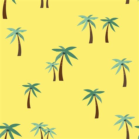 Premium Vector Coconut Tree Seamless Pattern