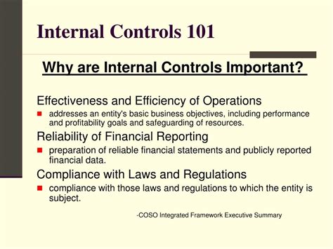 ppt internal controls and best practices powerpoint presentation