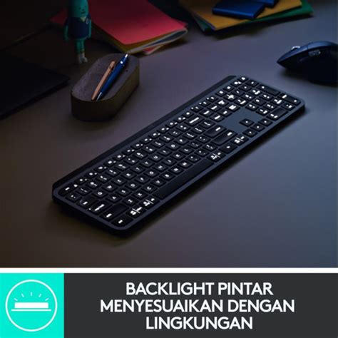 Promo Keyboard Logitech Mx Keys Backlight Wireless Bluetooth Multi