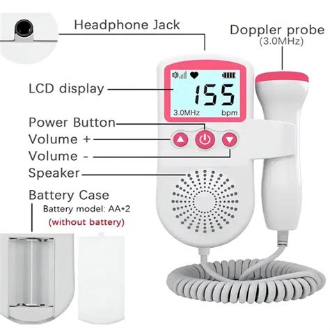 Portable Fetal Heart Rate Detection Fetal Doppler Fetal Doppler And