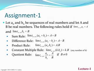 Infinite Sequence Series St Lecture PPTX