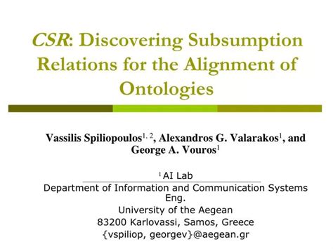 ppt csr discovering subsumption relations for the alignment of
