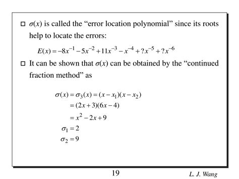 Ppt Introduction To Reed Solomon Coding Part Ii Powerpoint