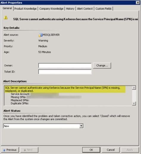 Scom Alert Sql Server Cannot Authenticate Using Kerberos Because The Service Principal Name