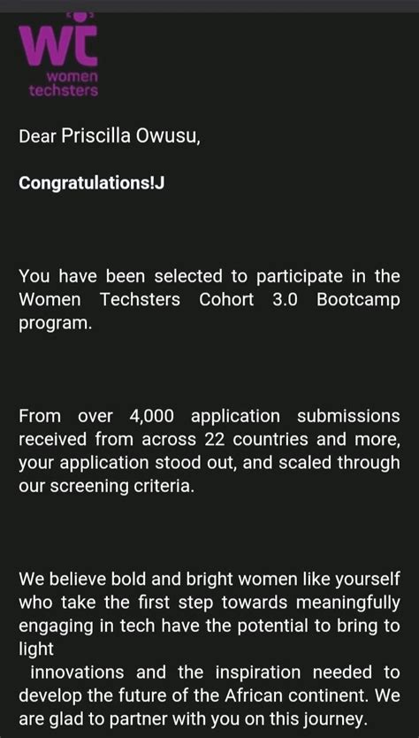 Priscilla Owusu On Linkedin Womentechsters Wtbootcampcohort2023