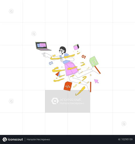 Japanese Female App Developer Coding Animation Free Download Miscellaneous Animations Iconscout