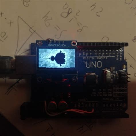 Mandelbrot Set With Dithering On 096 128x64 Oled ~20 Second Per