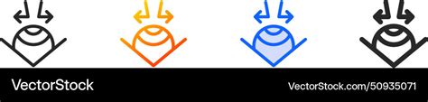 Blind Iconthin Linear Gradient Blue Stroke Vector Image