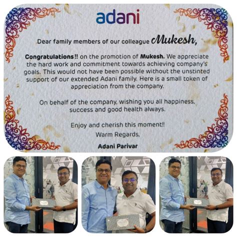 i am thrilled to share that i have been promoted to agm my sincere