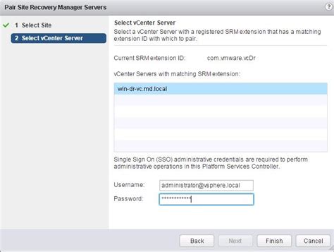 VMware Site Recovery Manager SRM Part Configuring SRM Site