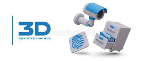 Protected Archive Reliable Data Storage Stock Vector Illustration Of